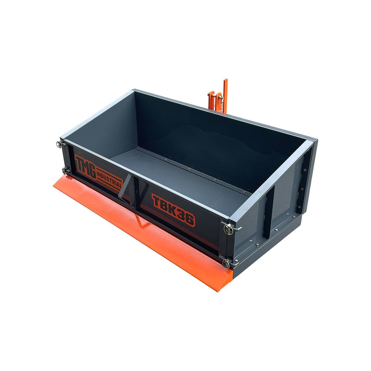 TMG 3-Point Hitch Transport Box with Manual Tipping for 25-30 HP Tract ...